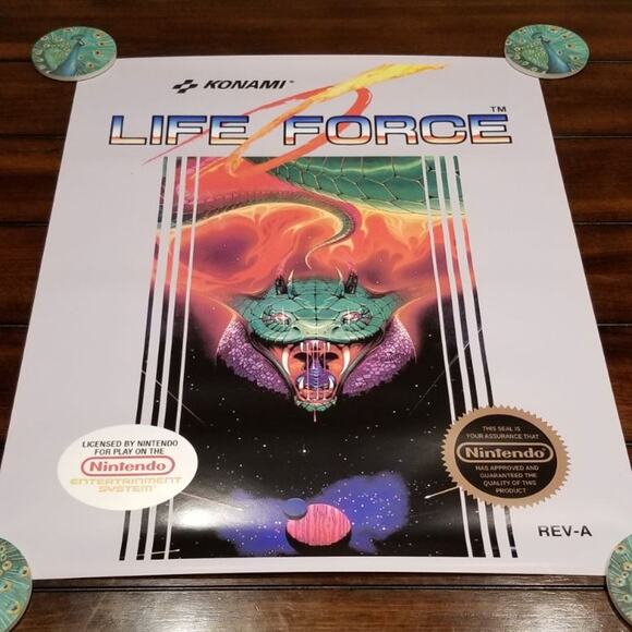 Konami | Art | Poster Life Force Nes New Konami Nintendo | Poshmark